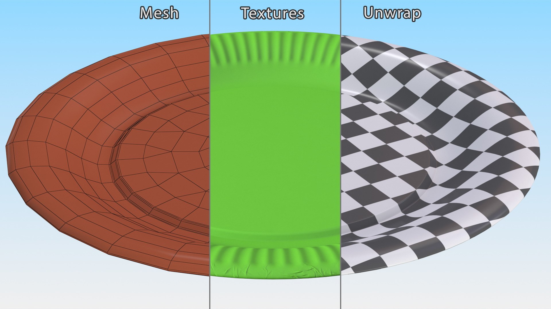 Green Paper Plate 3D Model - TurboSquid 2049107