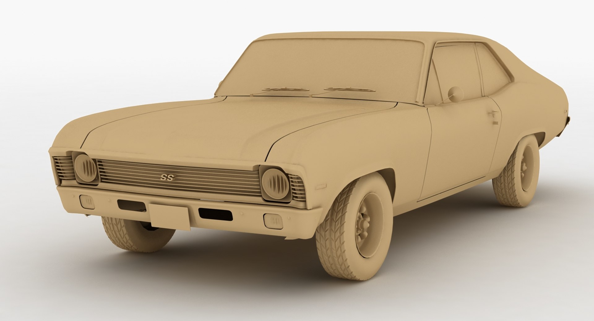 3d Chevrolet Nova Ss Model