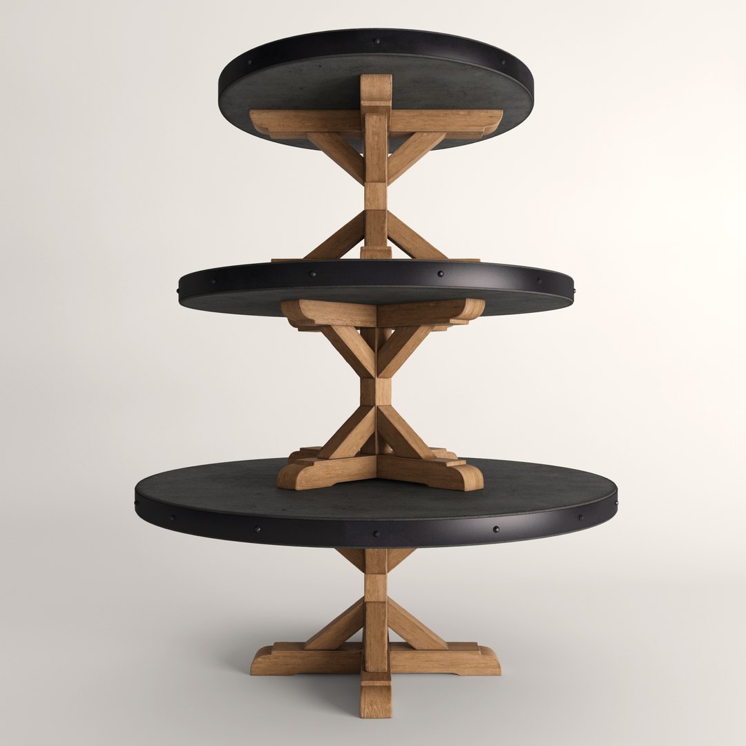 3d Table Concrete Model