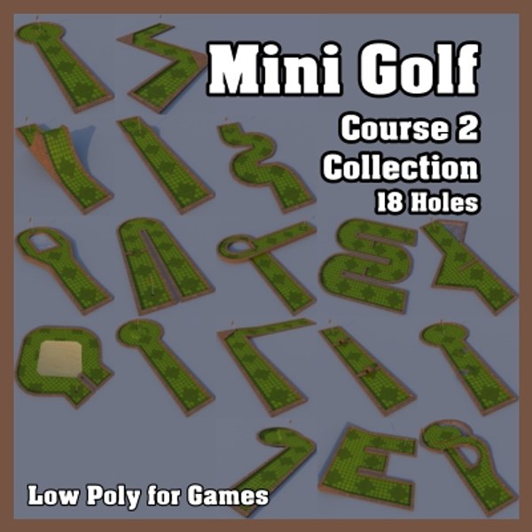 mini golf hole 3d model