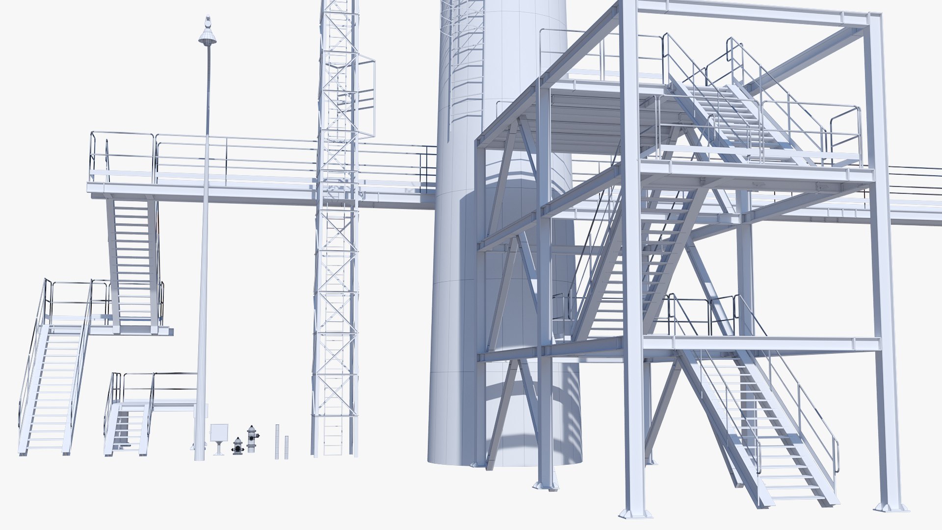 Metal tower for factory 3D - TurboSquid 2145059