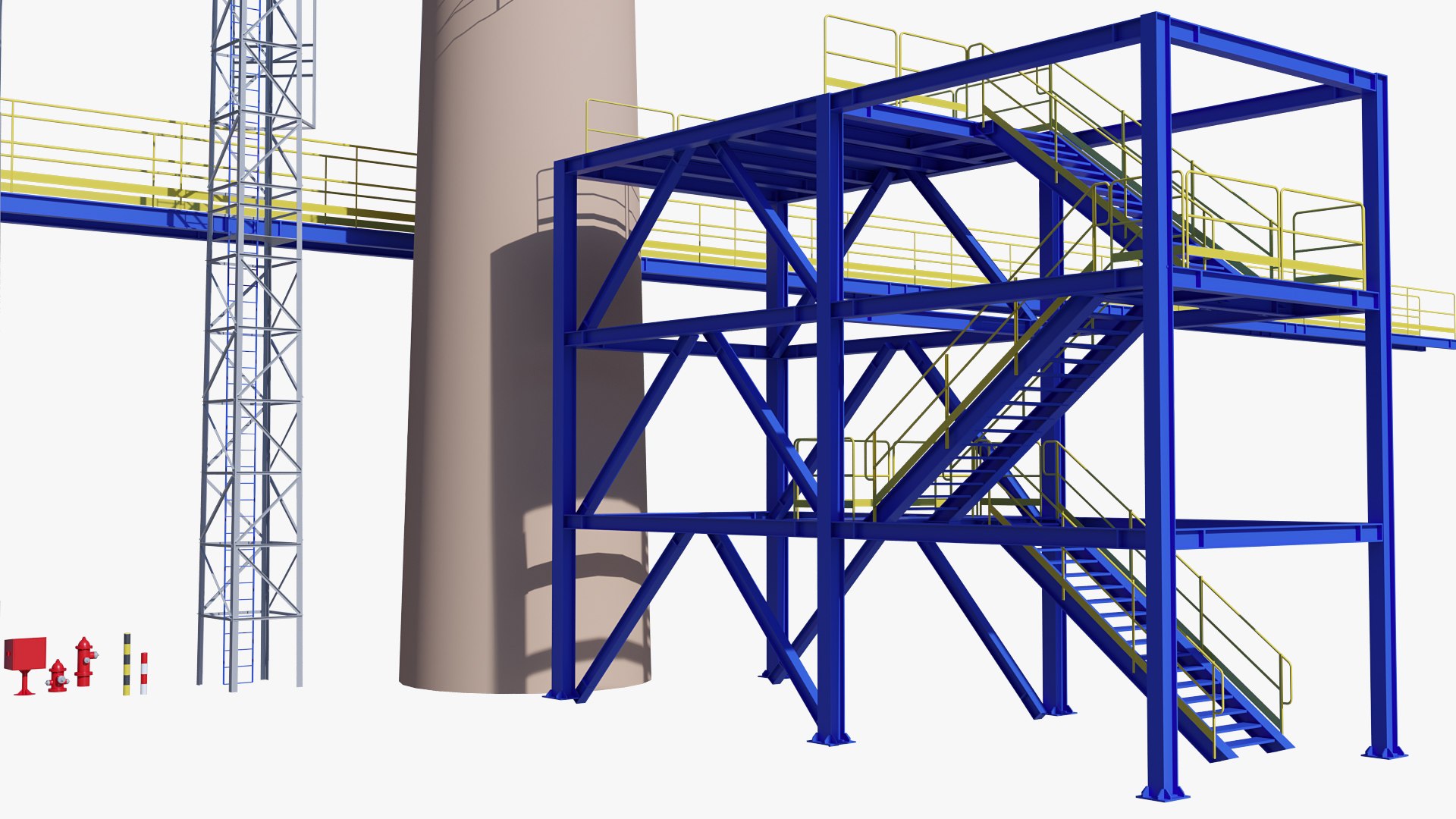 Metal tower for factory 3D - TurboSquid 2145059