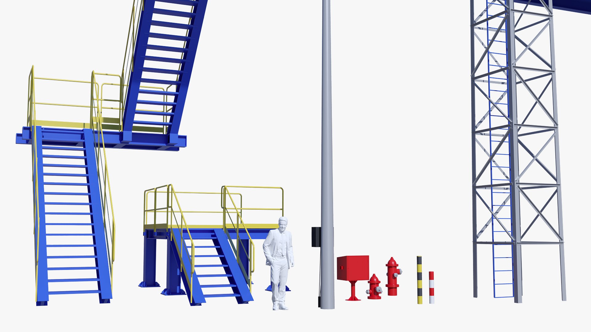 Metal tower for factory 3D - TurboSquid 2145059