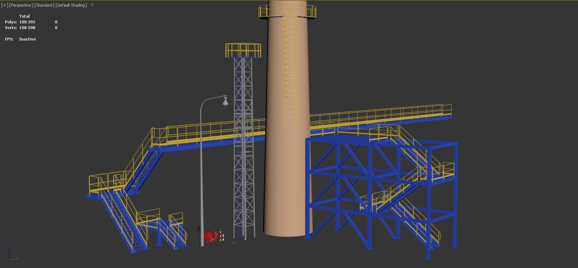 Metal tower for factory 3D - TurboSquid 2145059