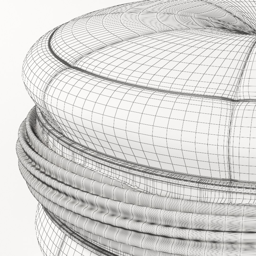 Elegant lounge pouf 3D model - TurboSquid 1629367