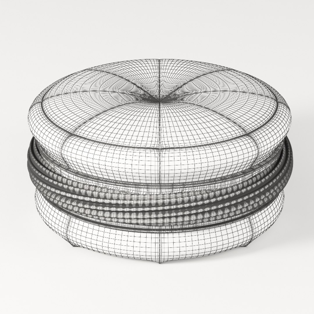 Elegant Lounge Pouf 3D Model - TurboSquid 1629367