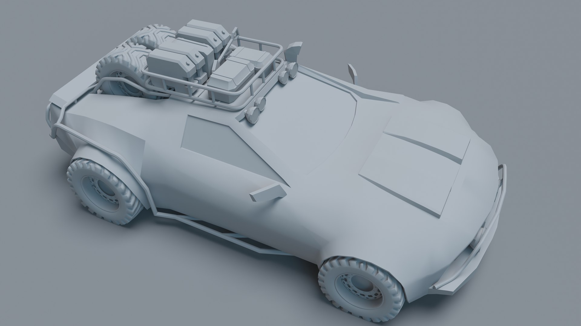 3D Model Low Poly Off Road Car - TurboSquid 2040757