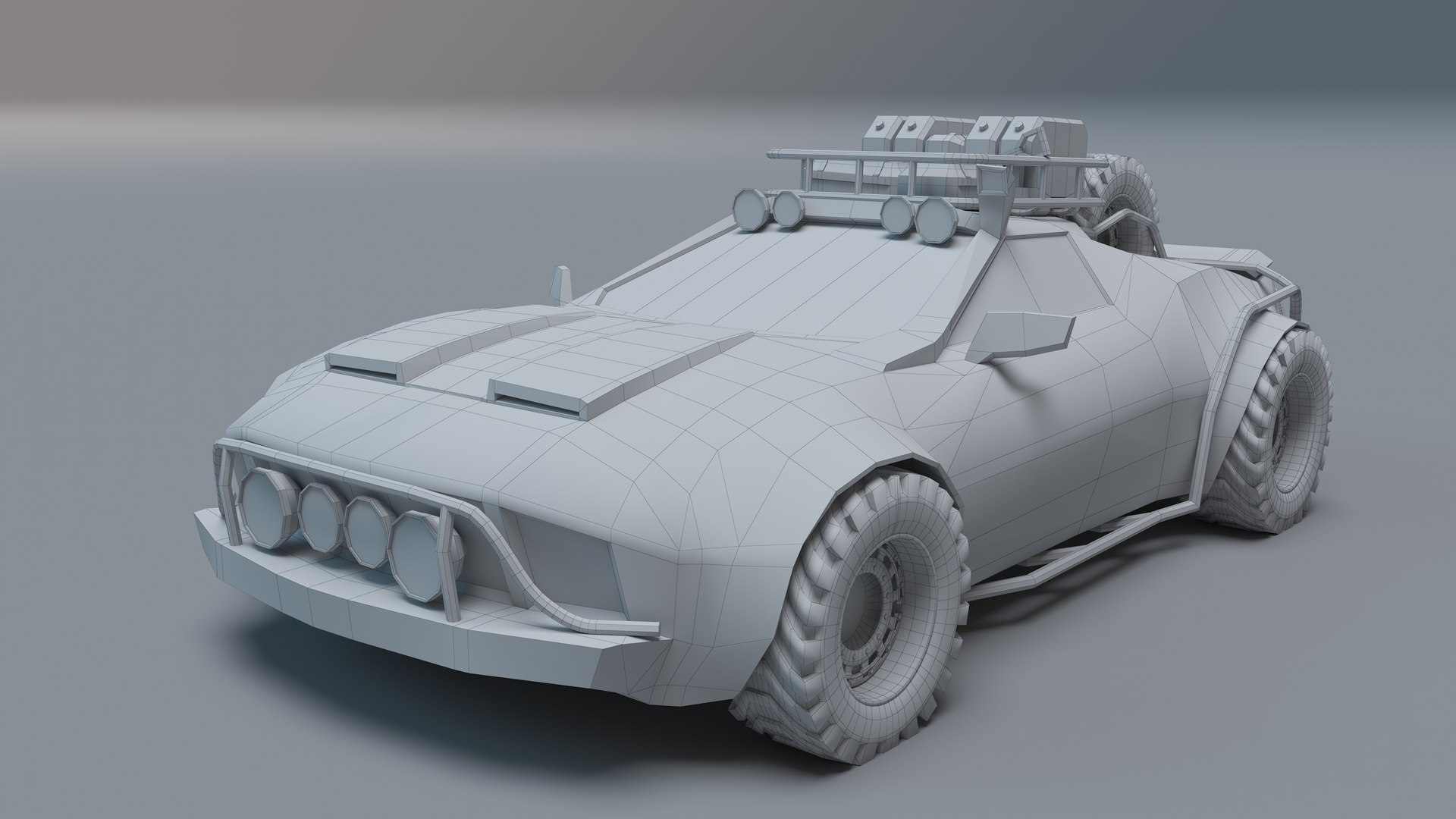 3D Model Low Poly Off Road Car - TurboSquid 2040757