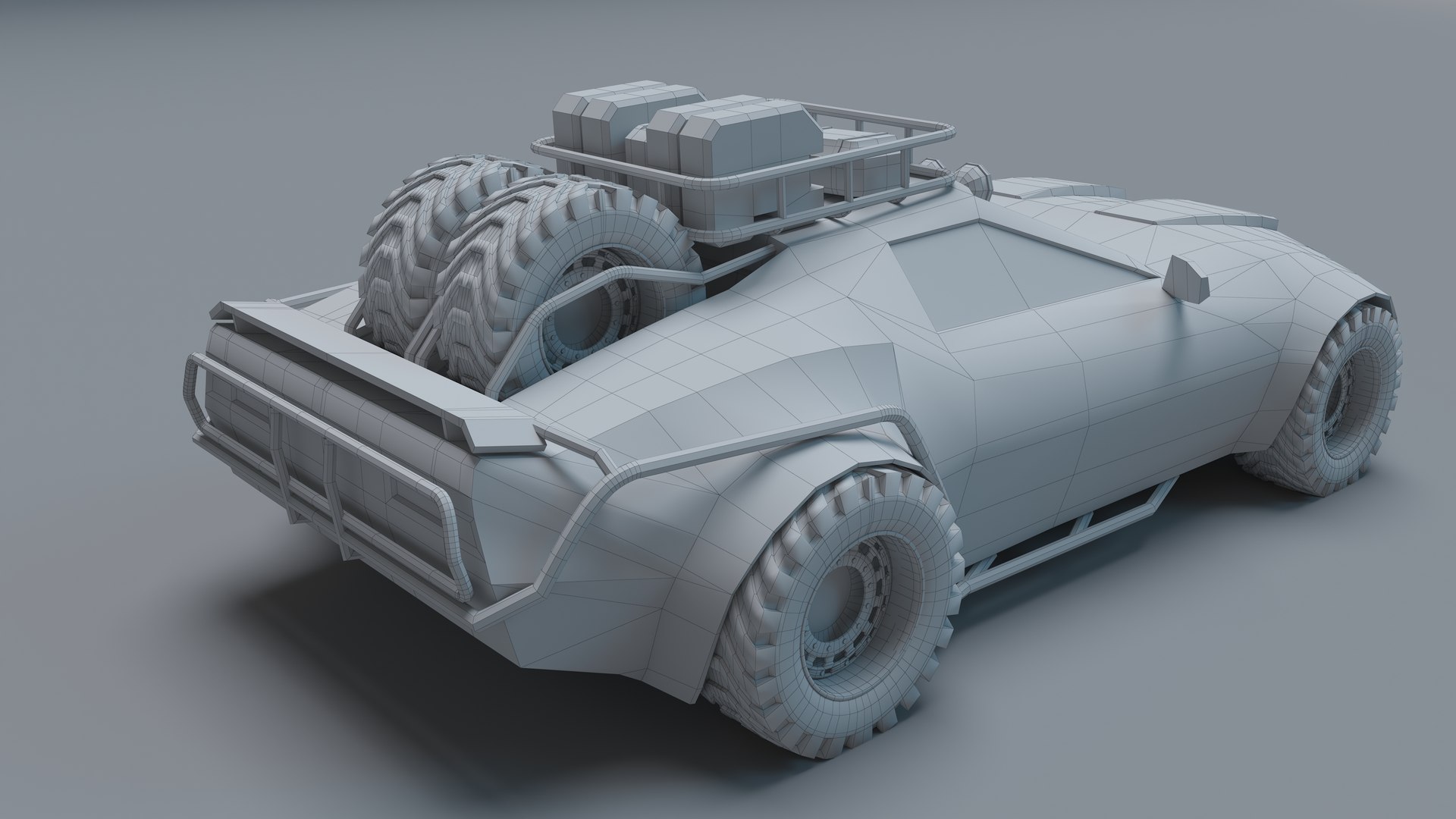 3D Model Low Poly Off Road Car - TurboSquid 2040757