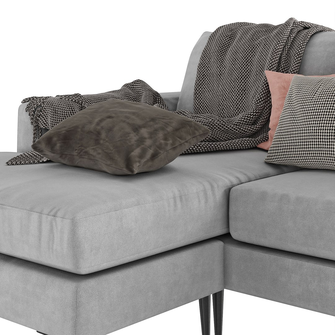 3D Model Sofa Brunel Corner Chaise - TurboSquid 1990218