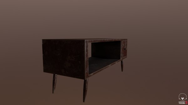 Old scratched table chips 3D model - TurboSquid 1291456