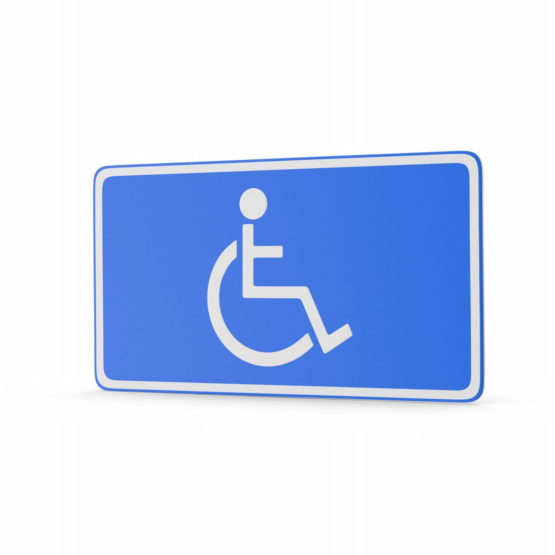 Handicap Sign Model - TurboSquid 2039746