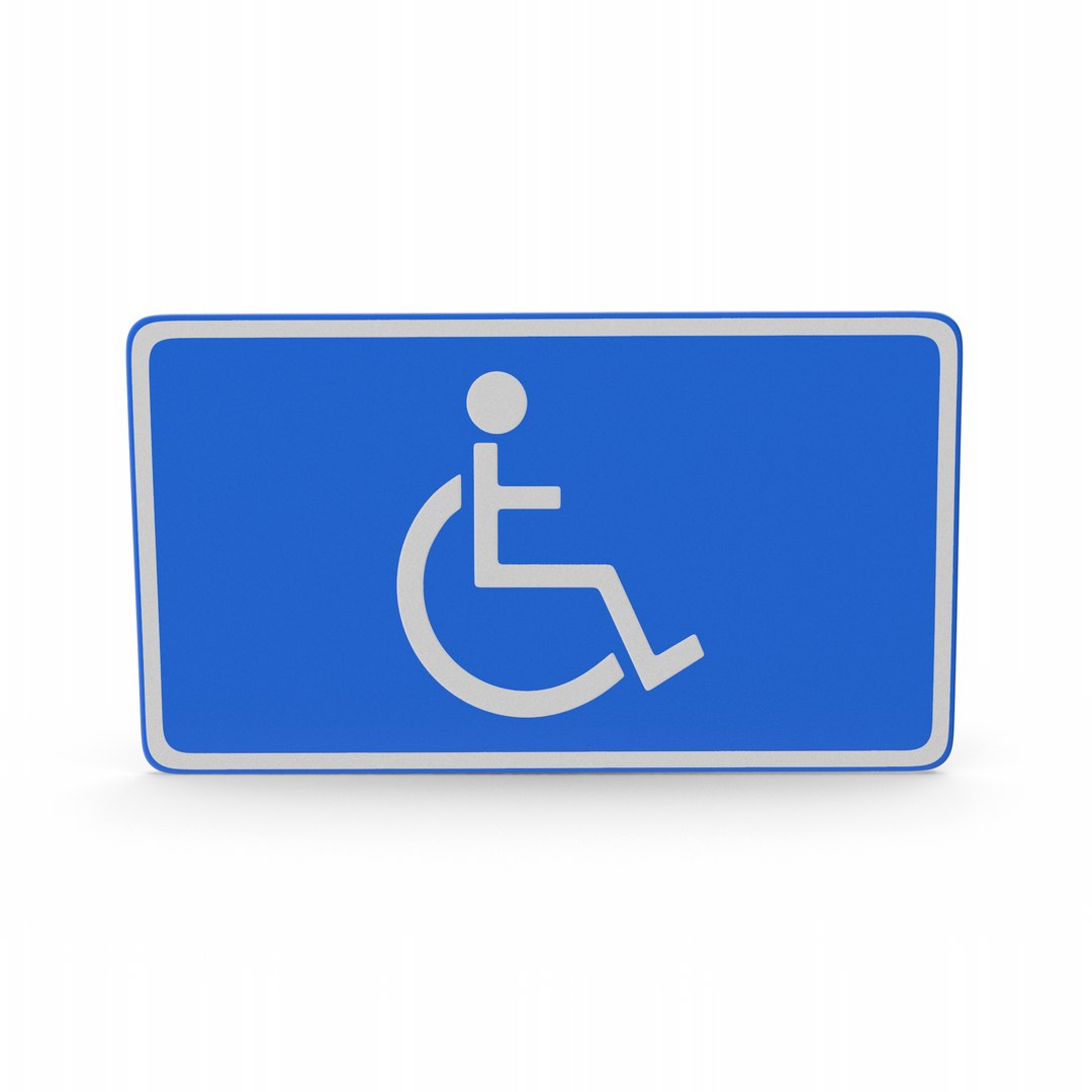 Handicap Sign Model - TurboSquid 2039746