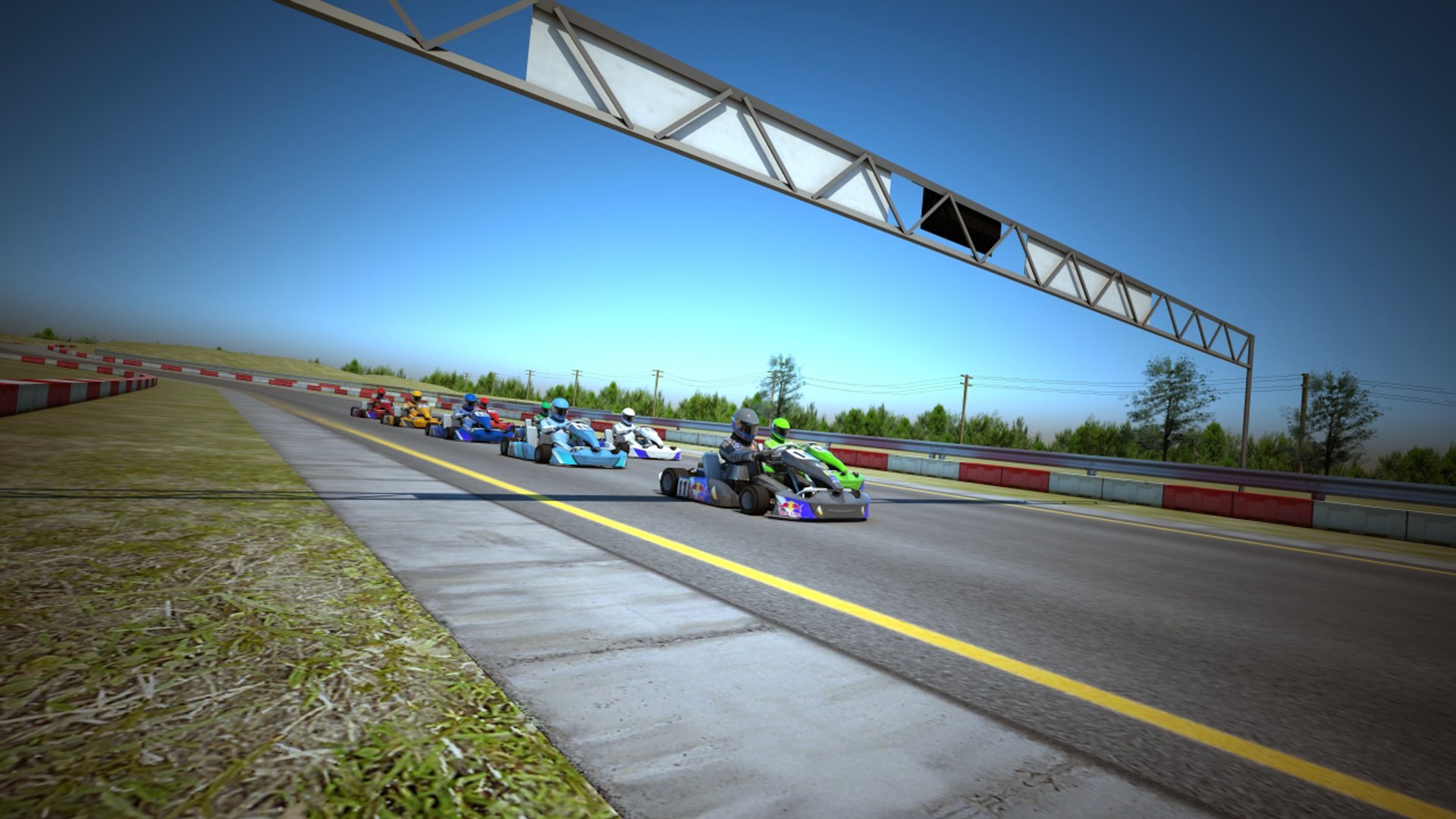 3D 9 Go-karts 1 Race Track - TurboSquid 1199063