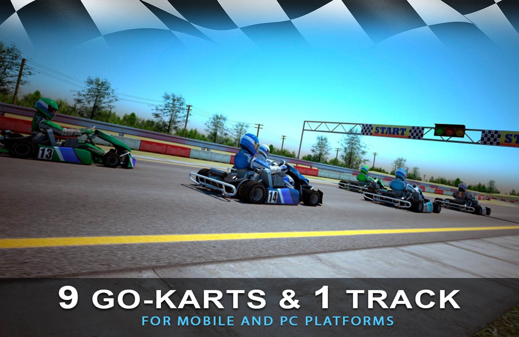 3D 9 Go-karts 1 Race Track - TurboSquid 1199063