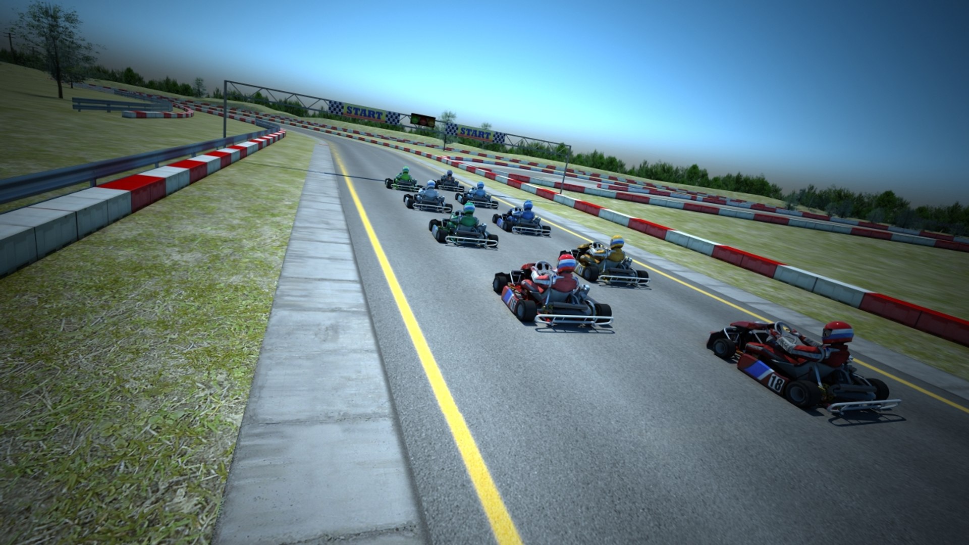 3D 9 Go-karts 1 Race Track - TurboSquid 1199063