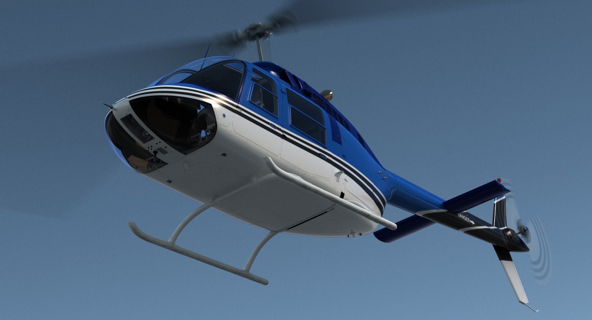 Bell 206 Jetranger Rigged 3d Model