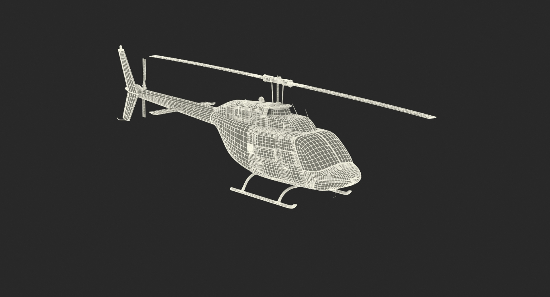 Bell 206 Jetranger Rigged 3d Model
