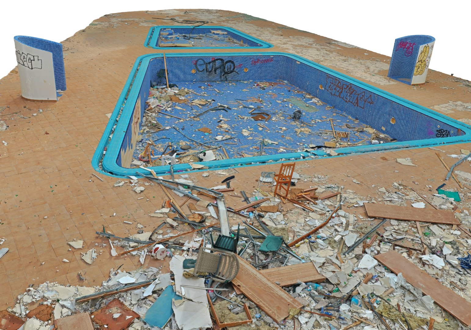 Abandoned Swimming Pool 16K Model - TurboSquid 2161664