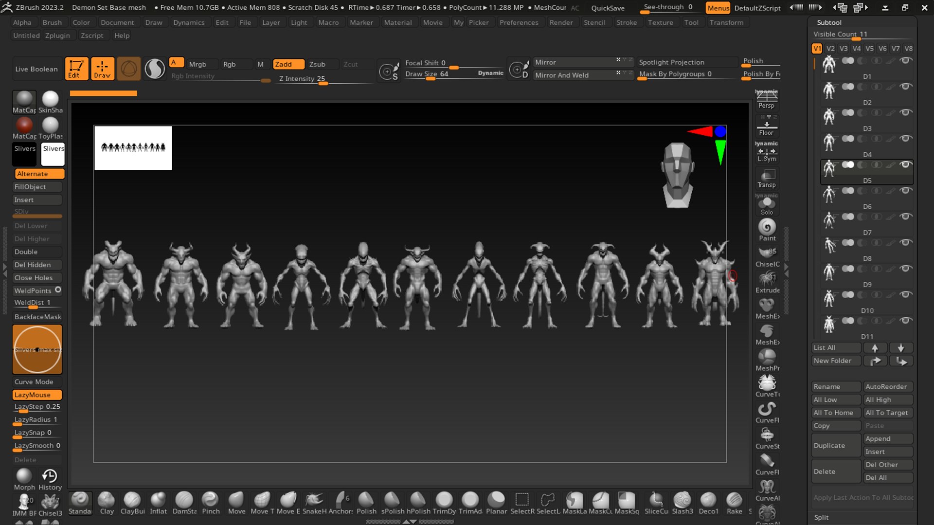 Monster Demon Base Mesh Kitblend Model - TurboSquid 2397938