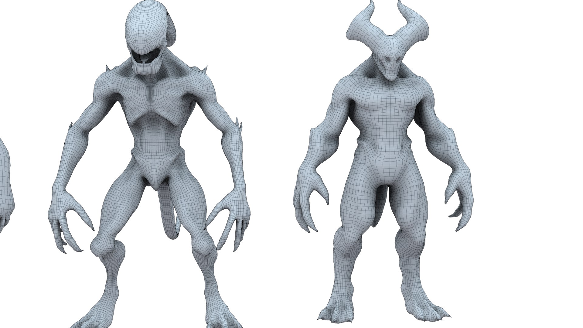 Monster Demon Base Mesh Kitblend Model - TurboSquid 2397938