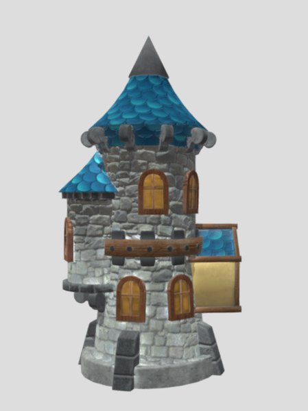 modelo 3d Tower - little Castle stylised - TurboSquid 2039641