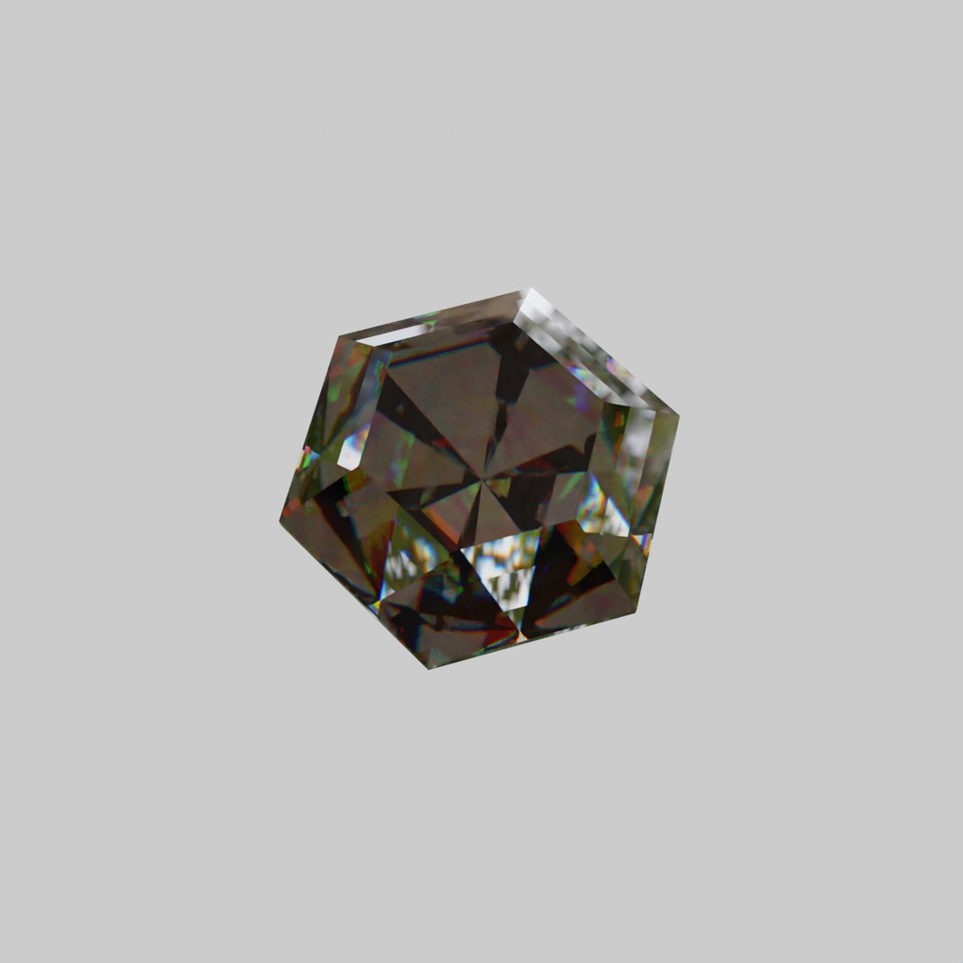 Hexagon Cut Diamond 3D Model - TurboSquid 1851125
