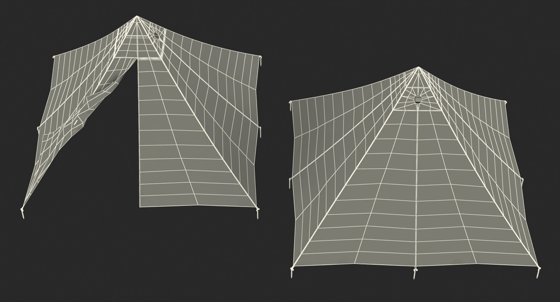 Floorless Camping Tents 3D Model - TurboSquid 1179259