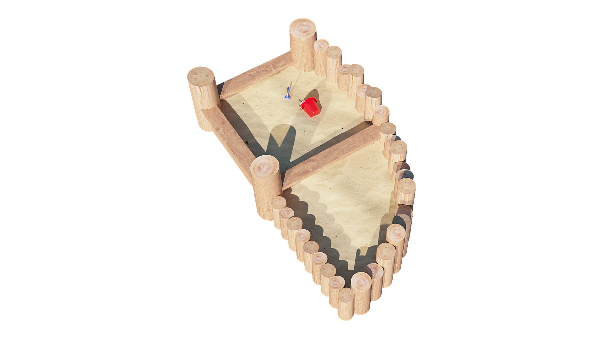 3D Sandbox Wood Sand Model - TurboSquid 1710096