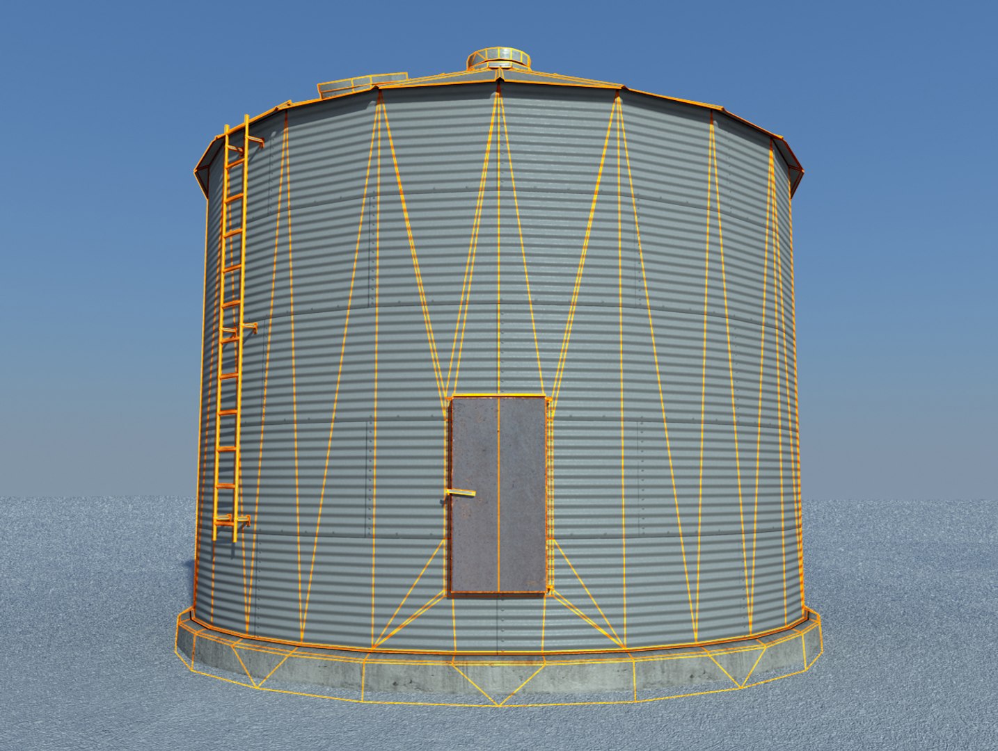 3d Model Grain Bin Old
