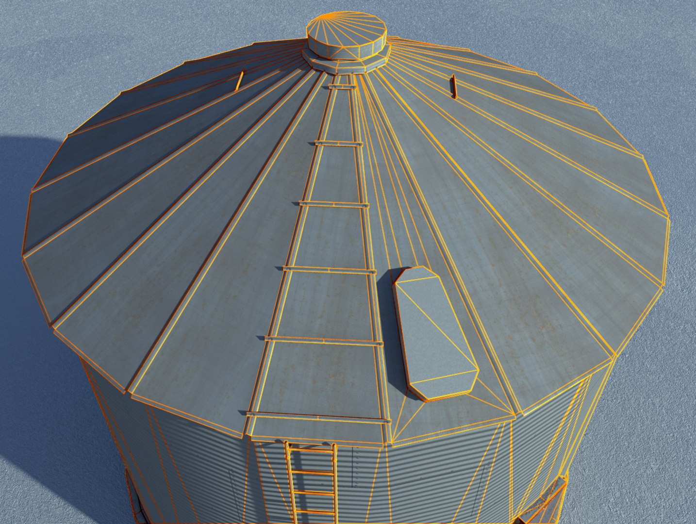 3d Model Grain Bin Old