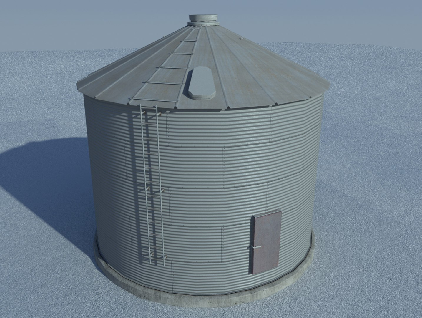 3d Model Grain Bin Old