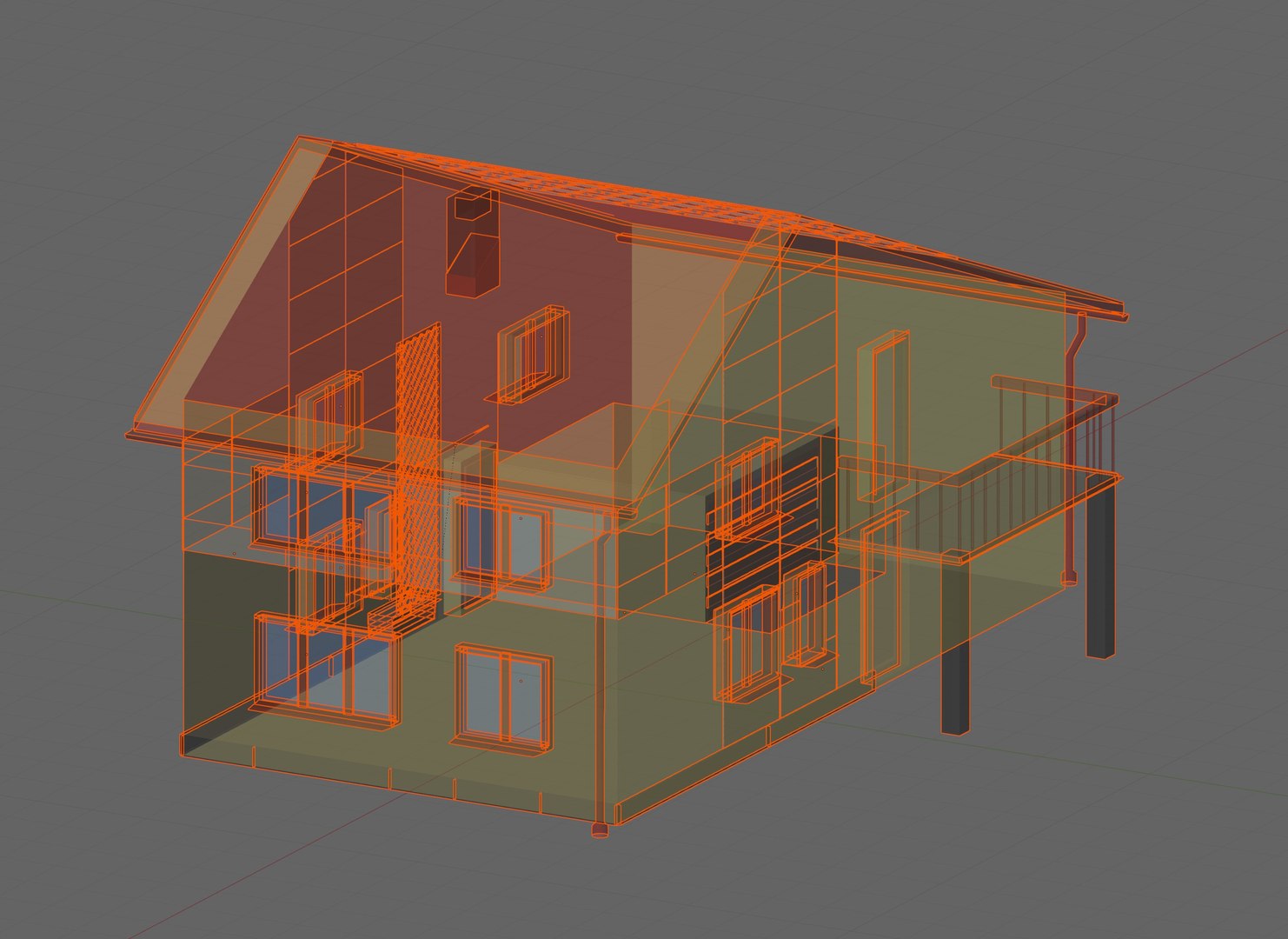 3D House Roof Model - TurboSquid 1470357