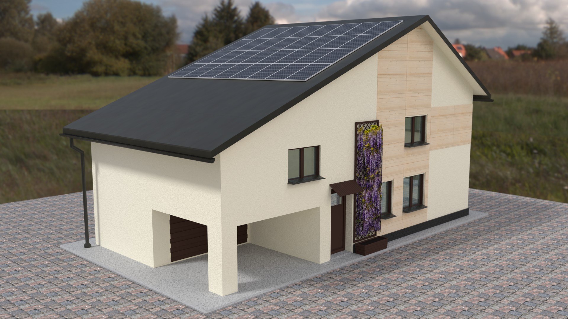 3D House Roof Model - TurboSquid 1470357