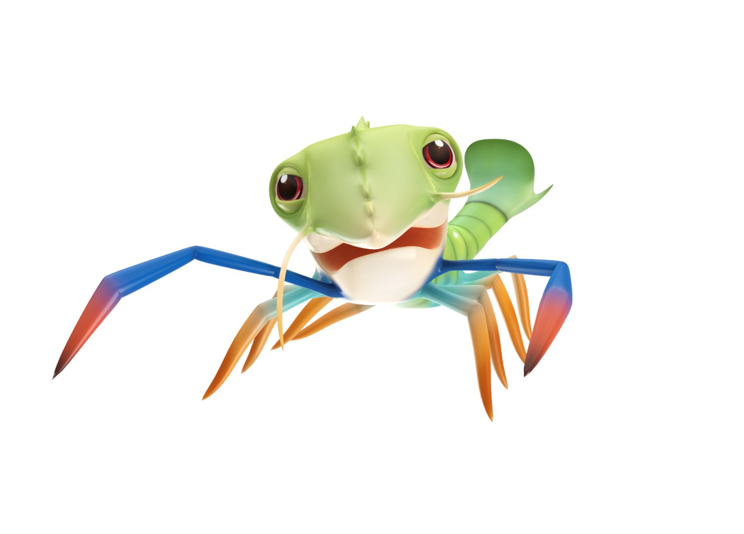 Giant River Prawn Toon 3D Model - TurboSquid 1586180