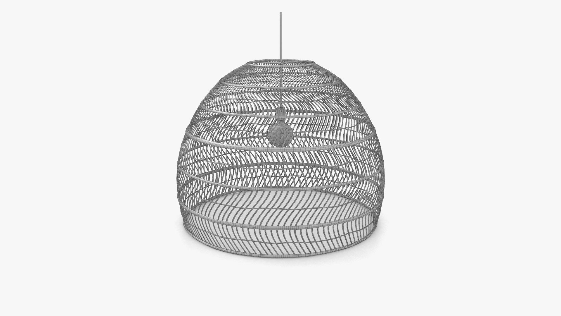 HK Living Wicker Hanging Large Lamp model - TurboSquid 2174952