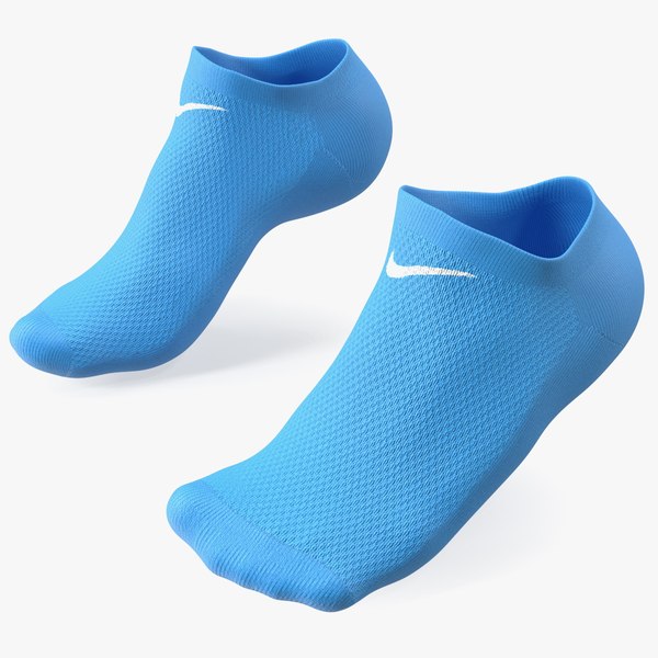 3D Socks Nike Blue on The Foot Standing Toes model - TurboSquid 1951046