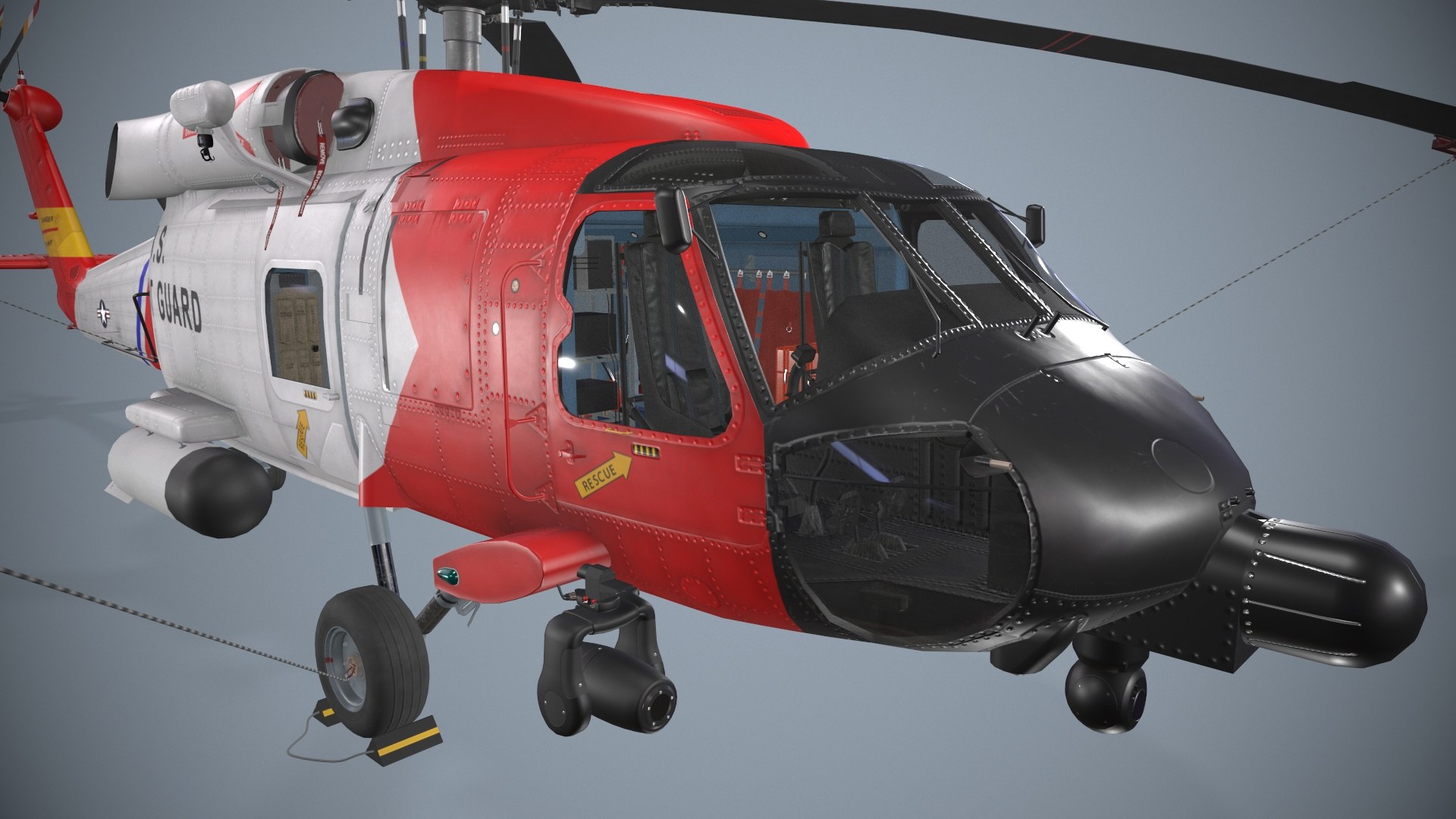 Sikorsky MH-60J Jay Hawk Static 3D Model - TurboSquid 2001634