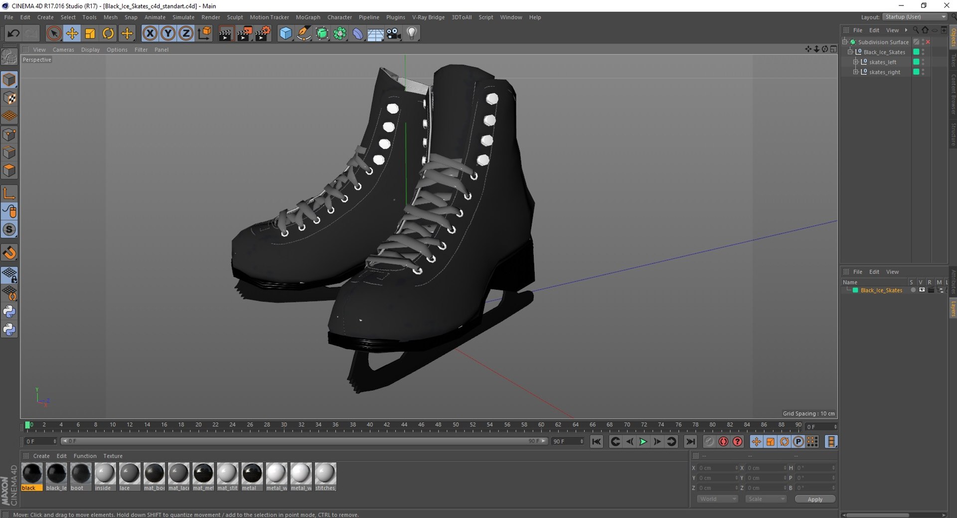 Black Ice Skates 3D - TurboSquid 2127778