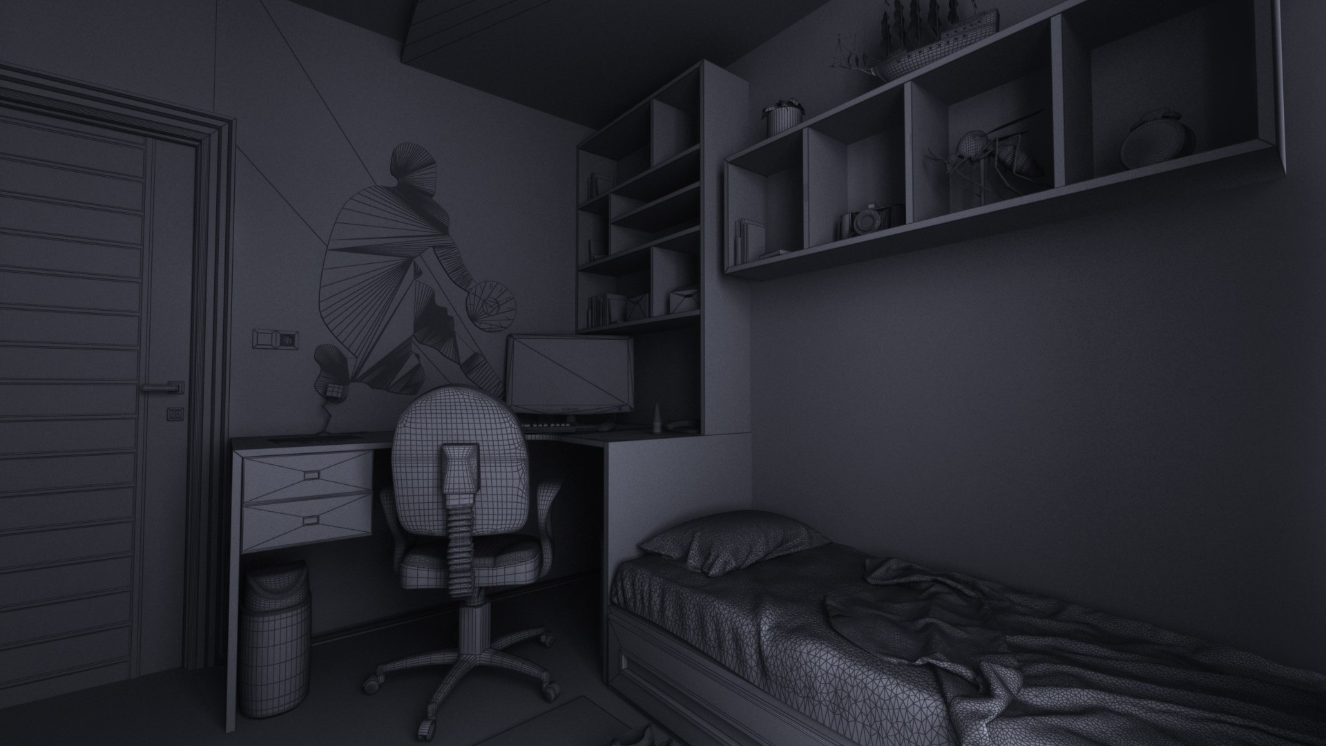 Teen Room 3D Model - TurboSquid 1340686