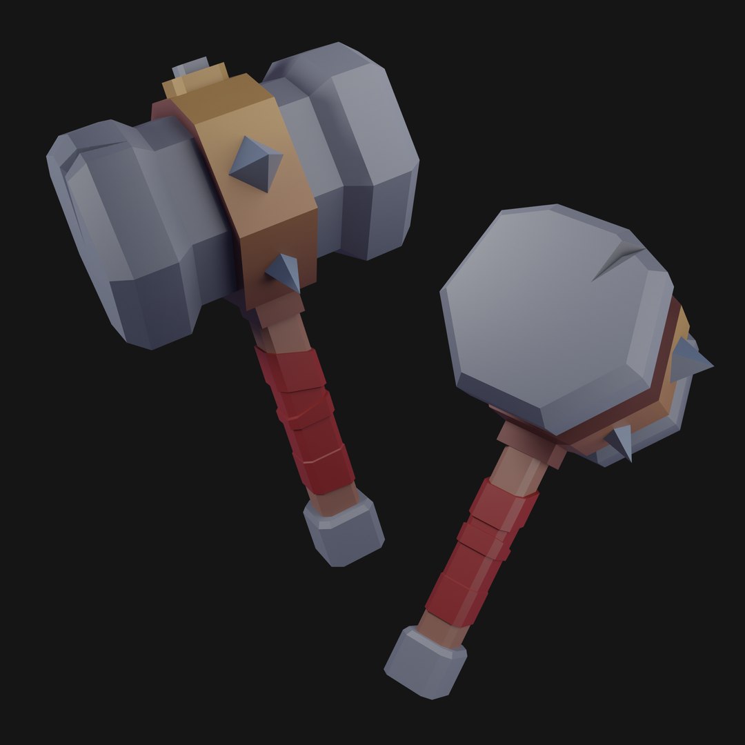 Lowpoly Hammer 3D - TurboSquid 1857892