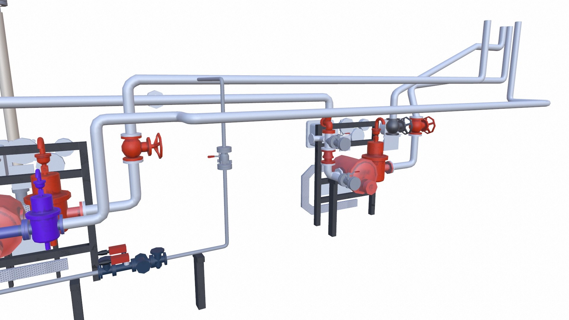 3D Industrial Pipes Model - TurboSquid 2338228