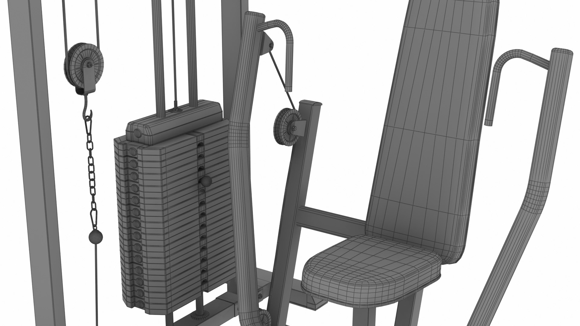 GYM Chest Press Machine model - TurboSquid 1930357