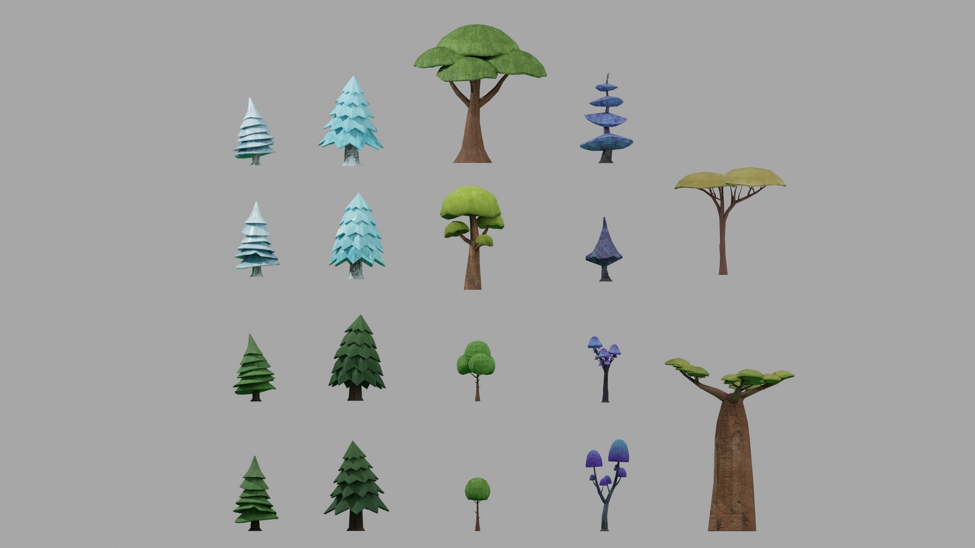 3D Trees Pack - TurboSquid 2212229