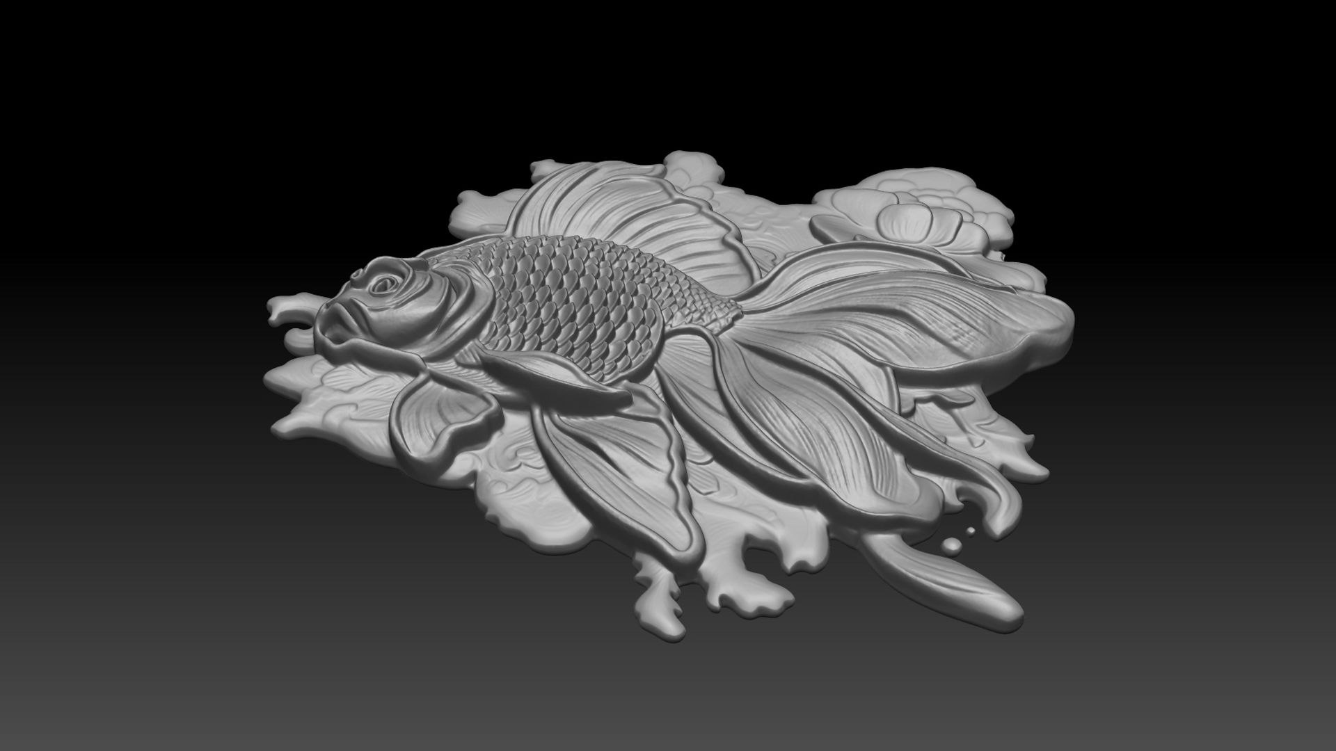 Bas Relief Fish 09 240506 3D Print Model 3D - TurboSquid 2291178