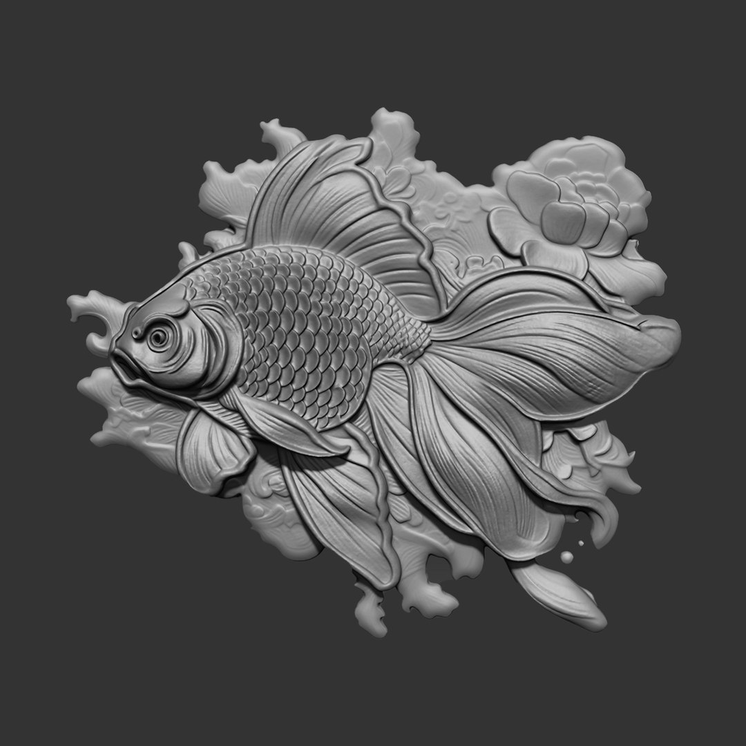 Bas Relief Fish 09 240506 3D Print Model 3D - TurboSquid 2291178