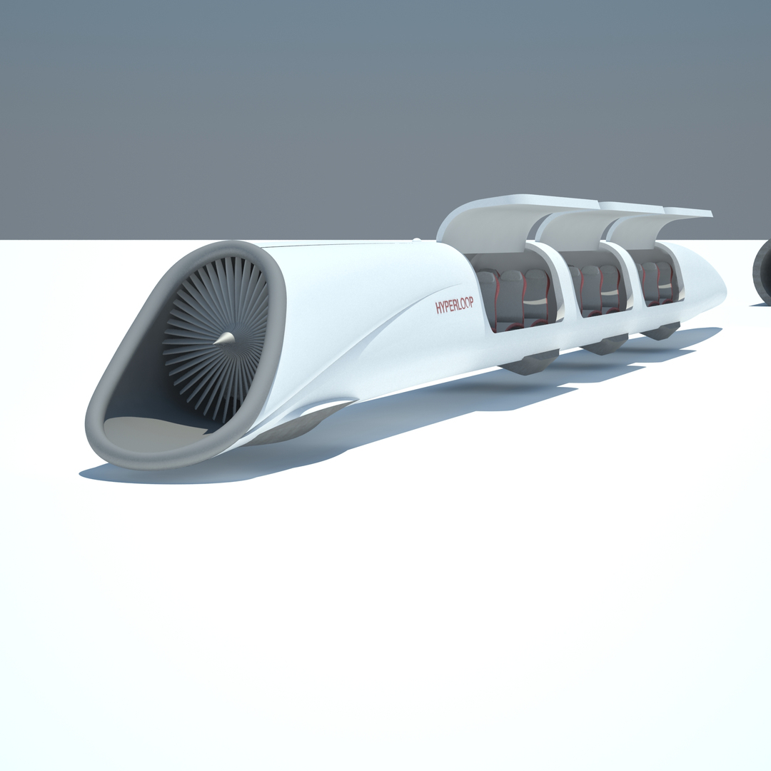 hyperloop elon musk 3d model