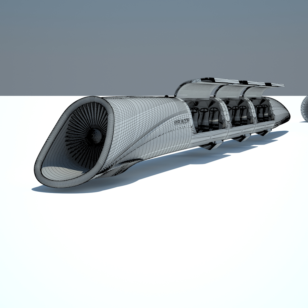 hyperloop elon musk 3d model