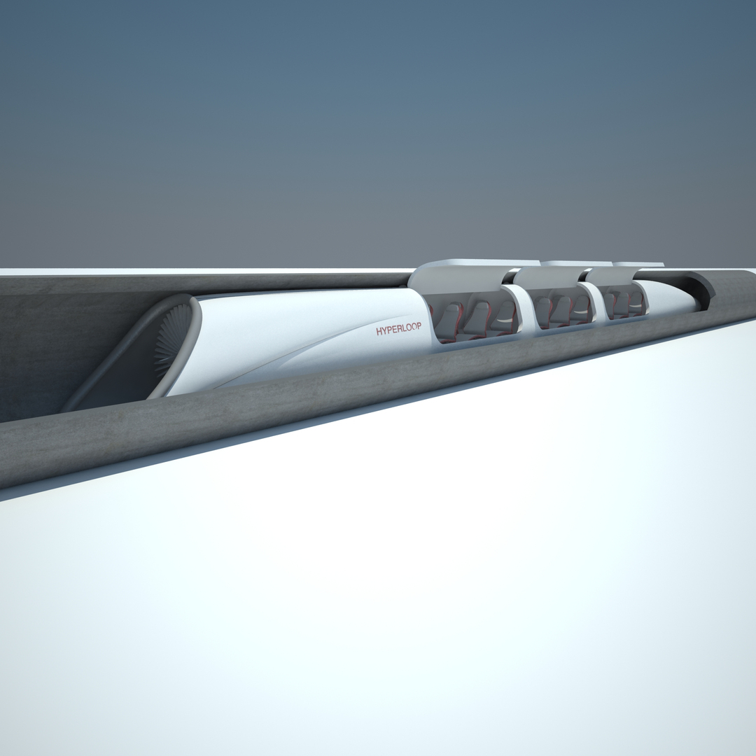 hyperloop elon musk 3d model