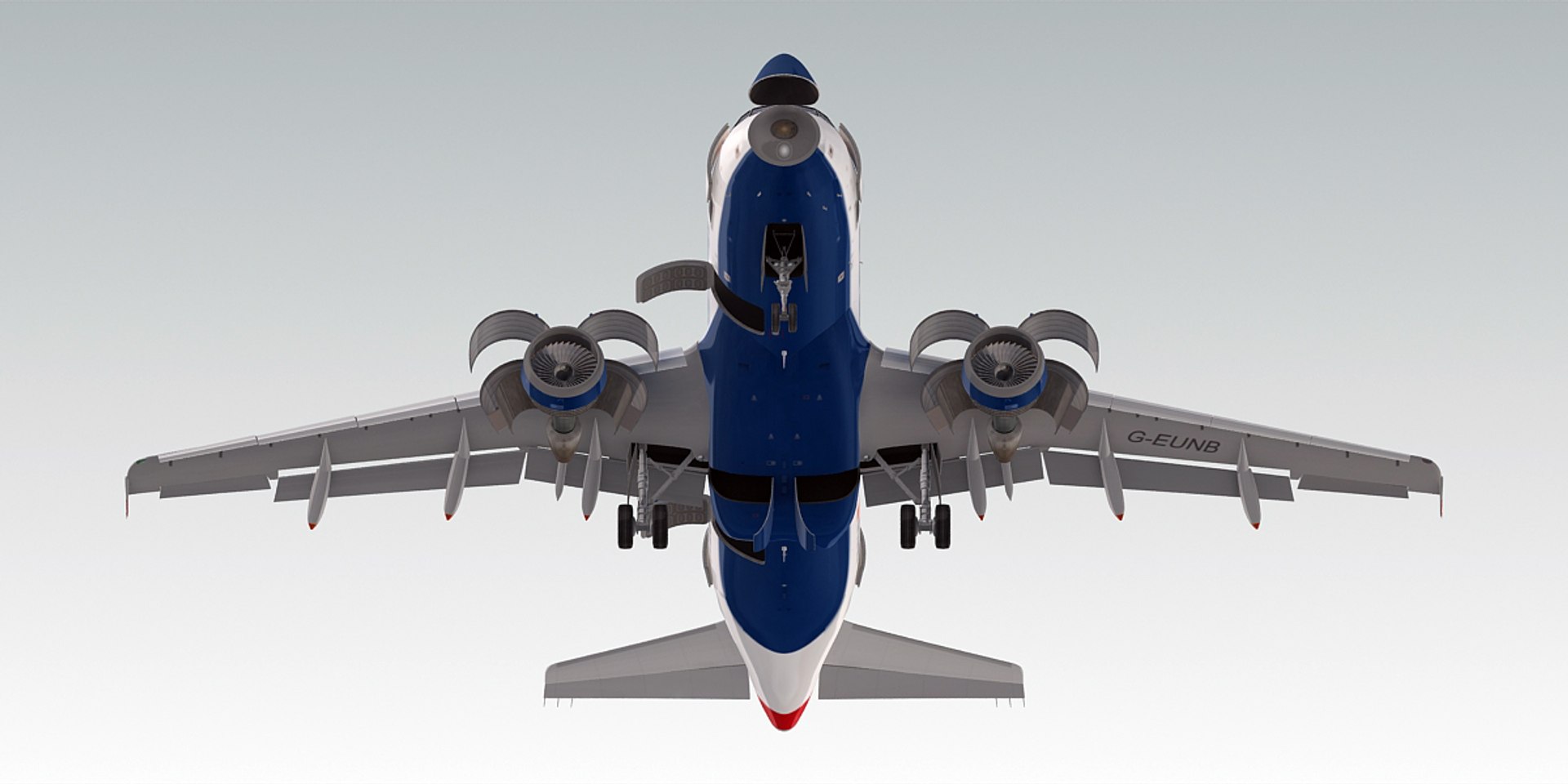 A318-100 Plane British Airways 3d Model